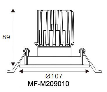 220 - 240 VAC CITIZEN Chips 10W Dimmable LED Down Lights For Hotel Lighting