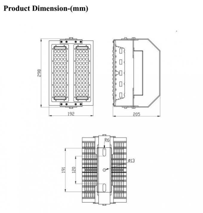 100W IP65 Led Flood Light 0-10V,1-10V, DALI Dimmable For Sports Field ...