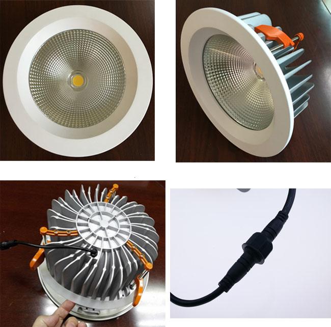 6 Inch 30W Outdoor IP65 CREE COB LED Downlight Traic Dimmable , Recess Mounted